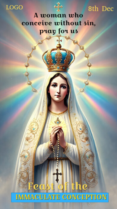 Plantilla de Maximalist Feast Of The Immaculate Conception Instagram ...