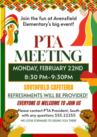 Maximalist February School Pta Meeting Invitation A4 Template ...