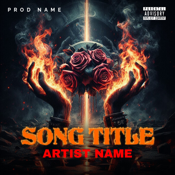 Copy of Maximalist Fire Roses Album Cover | PosterMyWall