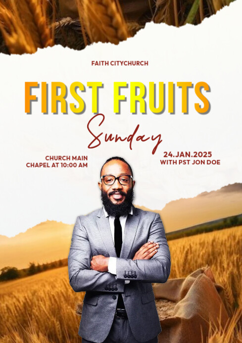 Maximalist First Fruit A4 Template | PosterMyWall