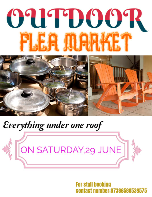 Maximalist Flea Market Flyer Template Flyer (us Letter) | PosterMyWall