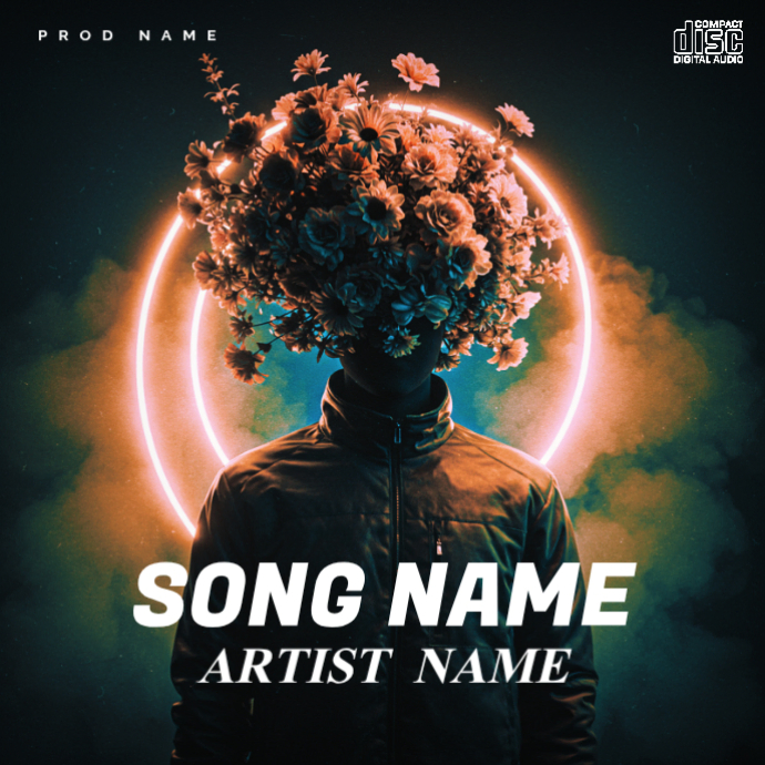 Maximalist Flower Head Album Cover Template | PosterMyWall