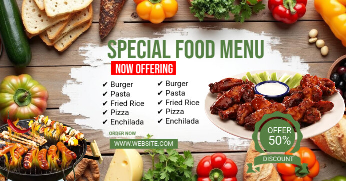 Copy of Maximalist Food Offer Design Template Facebook Event Cover ...