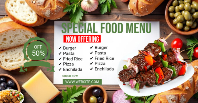 Copy of Maximalist Food Offer Design Template Facebook Event Cover ...