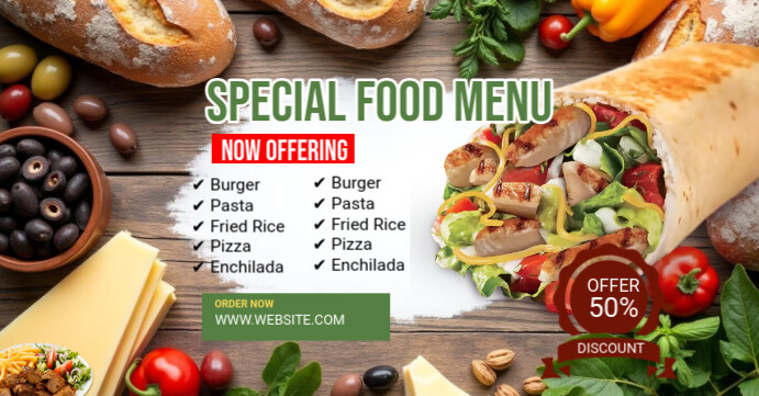 Copy of Maximalist Food Offer Design Template Facebook Event Cover ...