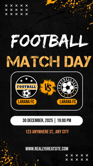 Maximalist Football Matchday Instagram Story Template | PosterMyWall