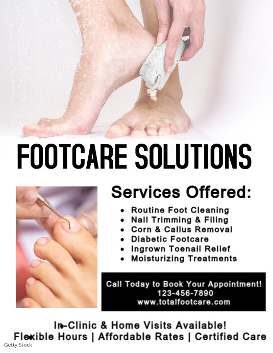Maximalist Footcare Services Flyer Flyer (us Letter) Template ...