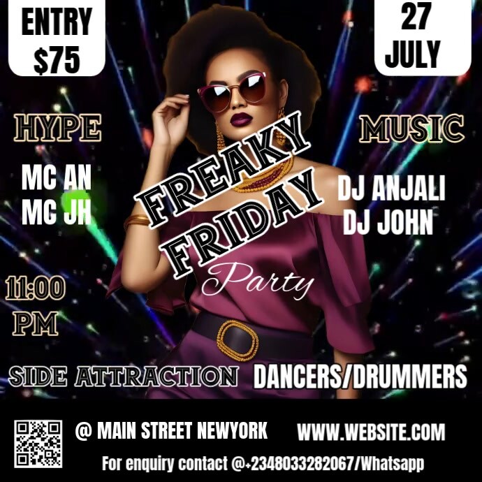 Maximalist Freaky Friday Instagram Post Template | PosterMyWall
