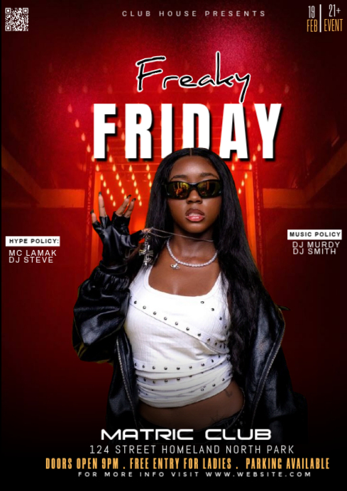 Maximalist Freaky Friday Party 2026 A4 Template | PosterMyWall