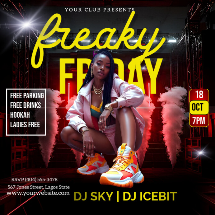 Copy of Maximalist Freaky Friday Party Flyer Instagram Post | PosterMyWall