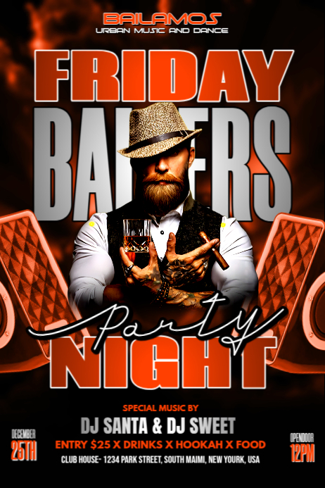 Copy of Maximalist Friday Ballers Night Party Poster | PosterMyWall