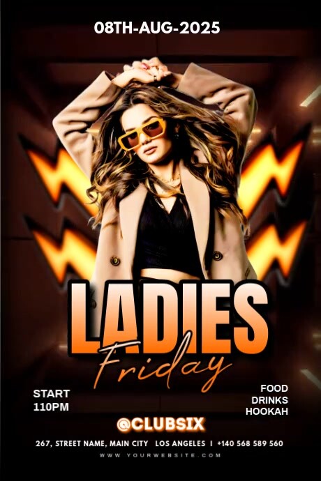 Maximalist Friday Ladies Night Party Poster Template | PosterMyWall