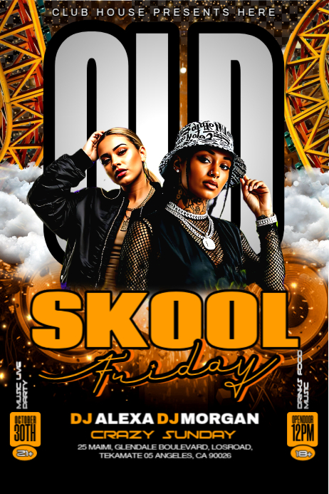 Copy of Maximalist Friday Old Skool Banner 4' × 6' | PosterMyWall