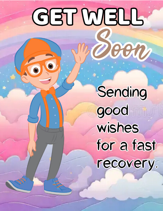 Plantilla de Maximalist Get Well Soon Flyer (us Letter) | PosterMyWall