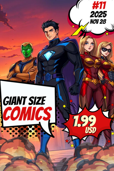 Maximalist Giant Size Comics Poster เทมเพลต | PosterMyWall