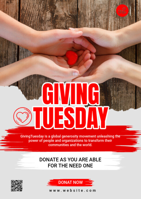 Maximalist Giving Tuesday Flyer A2 Template | PosterMyWall