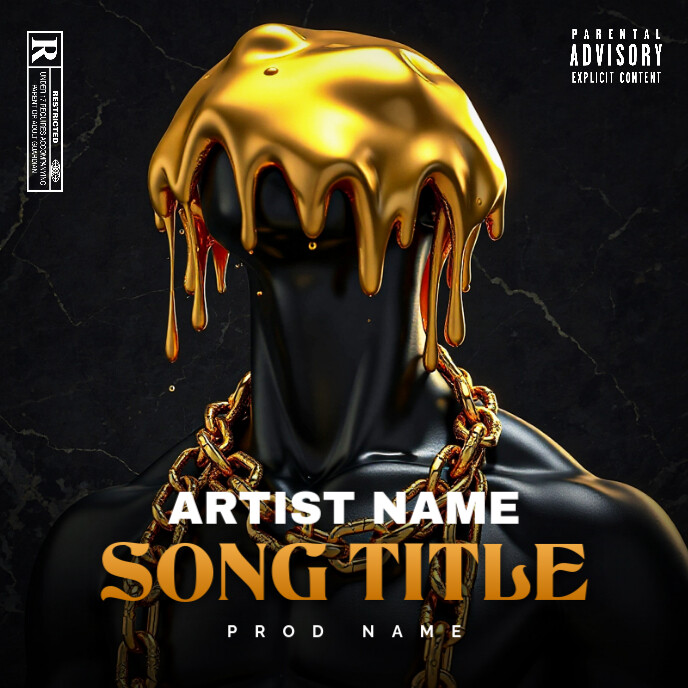 Maximalist Gold Human Album Cover Template | PosterMyWall