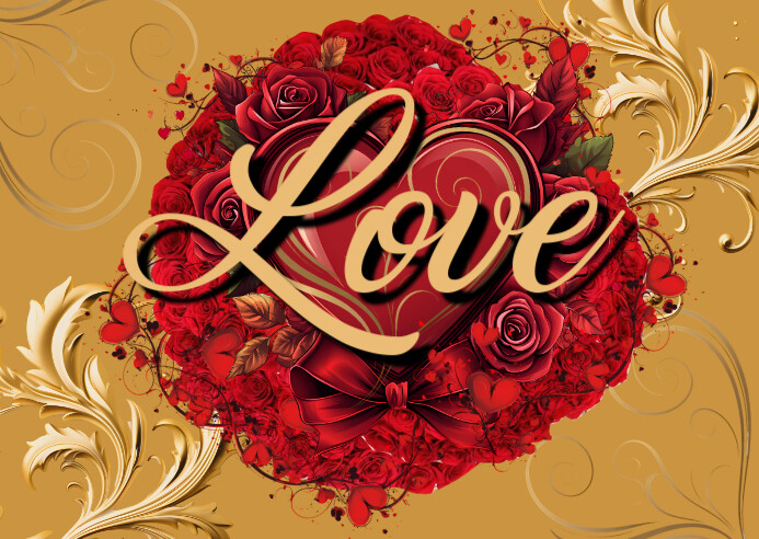 Maximalist Gold Maximalist Love Postcard Postcard Template | PosterMyWall