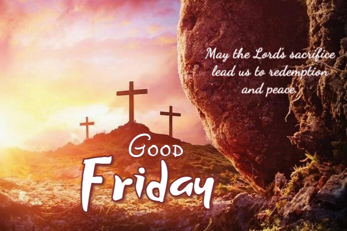 Maximalist Good Friday Banner 4' × 6' Template | PosterMyWall
