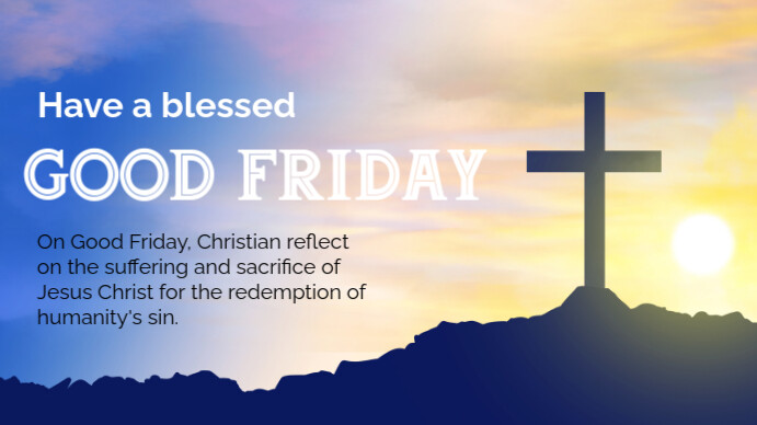 Maximalist Good Friday Twitch Overlay Template | PosterMyWall