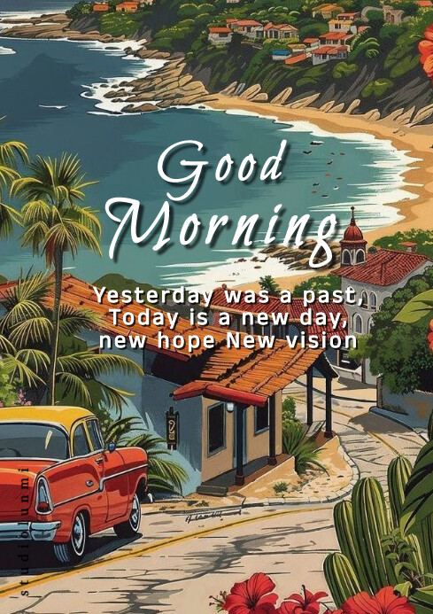 Plantilla de Maximalist Good Morning A4 | PosterMyWall