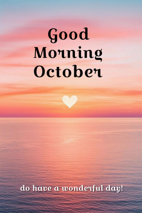 Maximalist Good Morning October Banner 4' × 6 Template | PosterMyWall