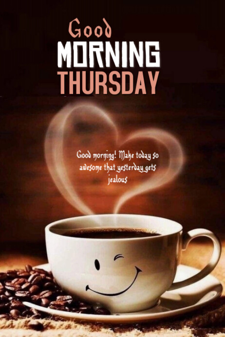 Maximalist Good Morning Thursday Banner 4' × 6' Template | PosterMyWall