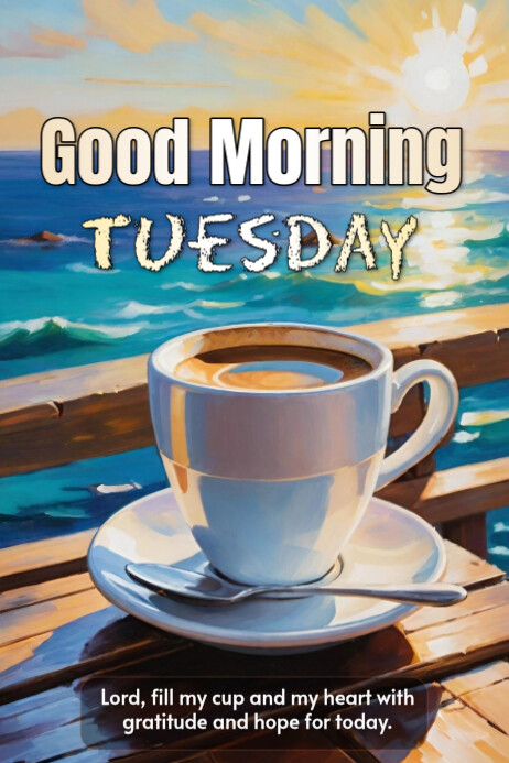 Plantilla de Maximalist Good Morning Tuesday Poster | PosterMyWall