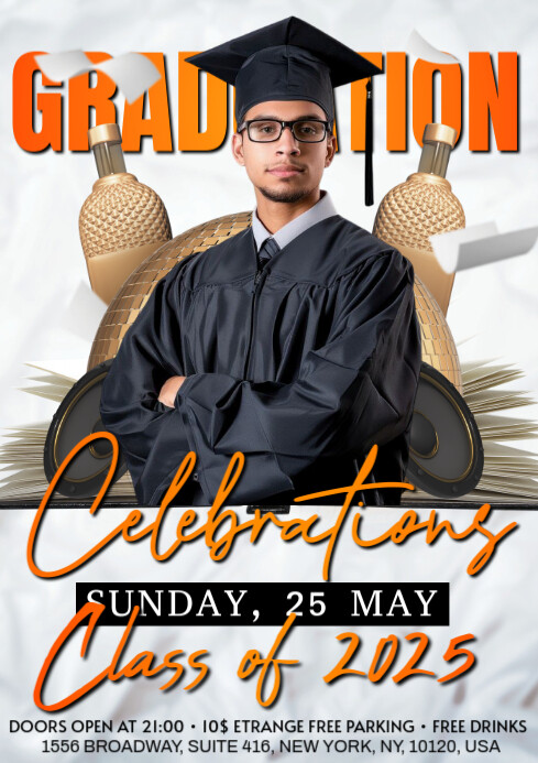 Maximalist Graduation A4 Template | PosterMyWall