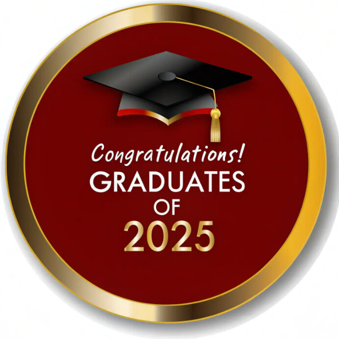 Maximalist Graduation Badge 2025 Instagram Post Template | PosterMyWall