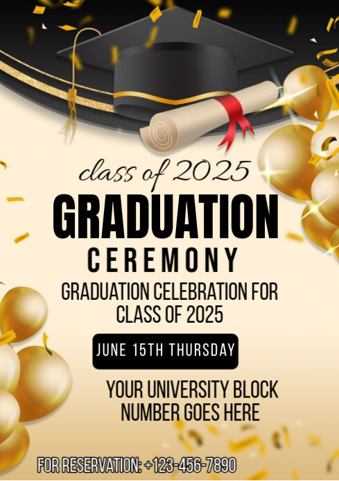 Copy of Maximalist Graduation Ceremony Design A4 | PosterMyWall