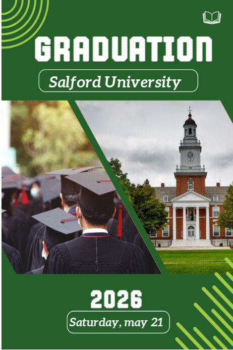 Maximalist Graduation Ceremony Invitation Poster Template | PosterMyWall