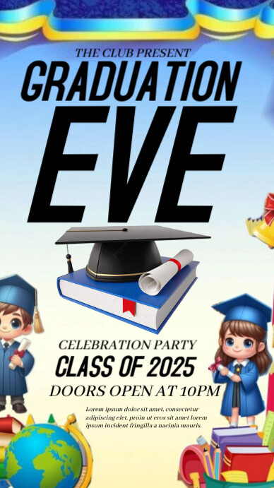 Maximalist Graduation Event Flyer Instagram Story Template | PosterMyWall