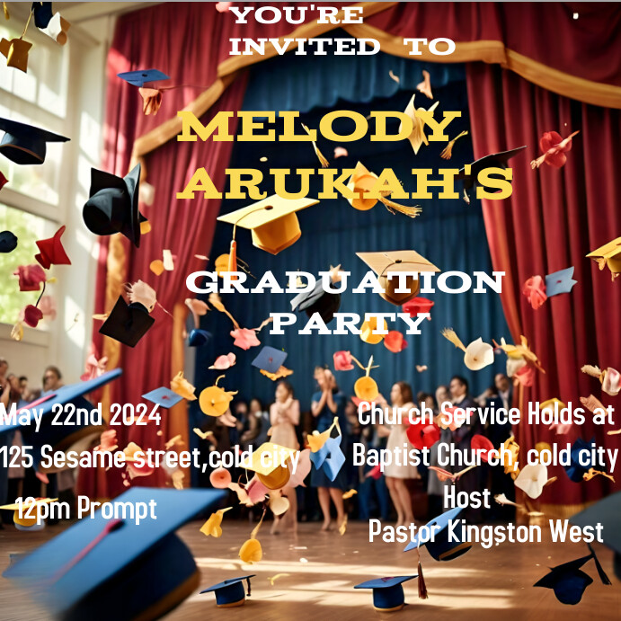 Maximalist Graduation Flyer Design Template | PosterMyWall