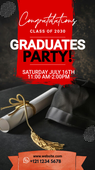 Copy of Maximalist Graduation Party Instagram Story Instagram Story ...