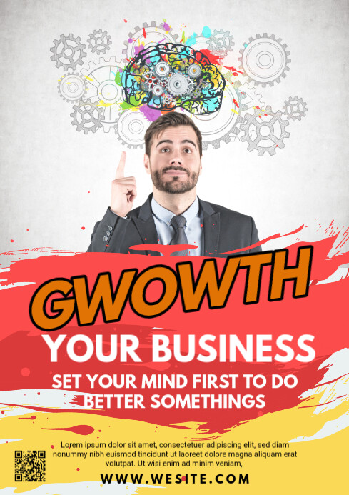 Maximalist Growth Mindset Poster Flyer A1 Template | PosterMyWall