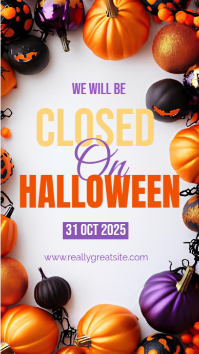 Maximalist Halloween Closed Instagram Story Templat | PosterMyWall