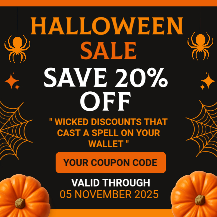 Maximalist Halloween Mega Sale Ad Card Instagram Post Template ...
