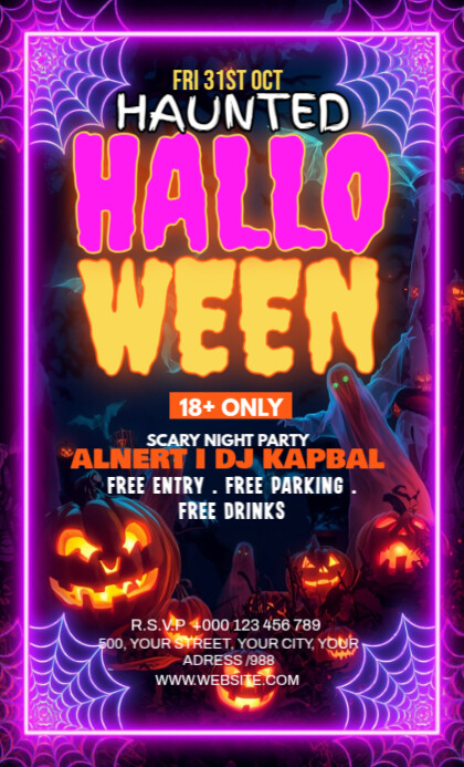 Maximalist Halloween Party Us Legal Template | PosterMyWall