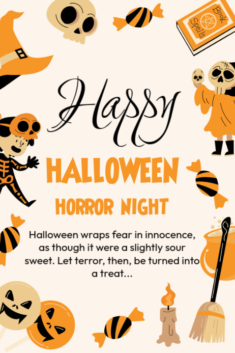 Maximalist Halloween Poster Template | PosterMyWall
