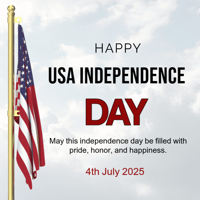 Plantilla de Maximalist Happy American Independence Day Instagram Post | PosterMyWall