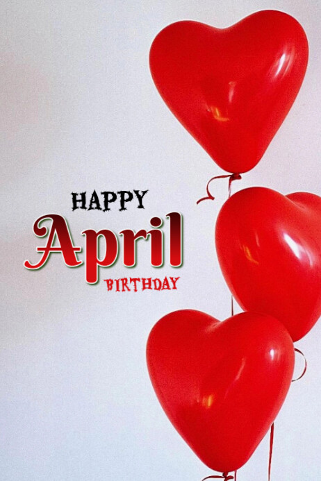 Maximalist Happy April Birthdays Banner 4' × 6' Template | PosterMyWall