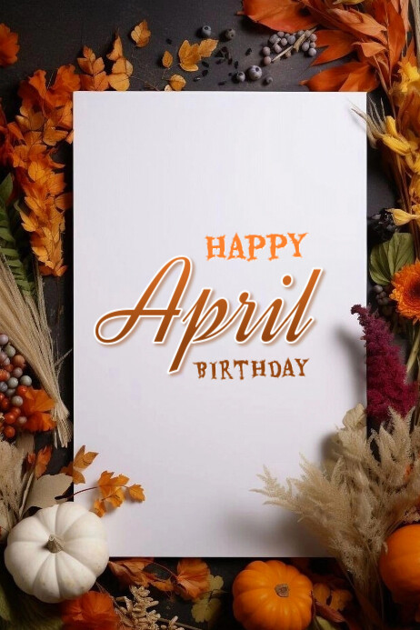 Maximalist Happy April Birthdays Banner 4' × 6' Template | PosterMyWall