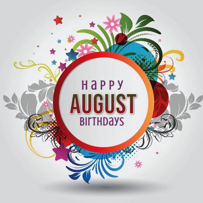 Maximalist Happy August Birthdays Instagram Post Template | PosterMyWall