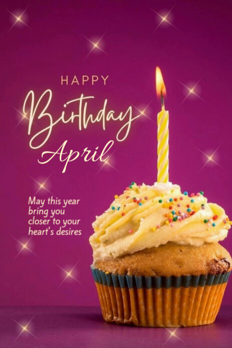 Copy of Maximalist Happy Birthday April Banner 4' × 6' | PosterMyWall