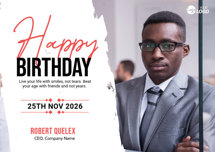 Maximalist Happy Birthday Banner Template Postcard | PosterMyWall