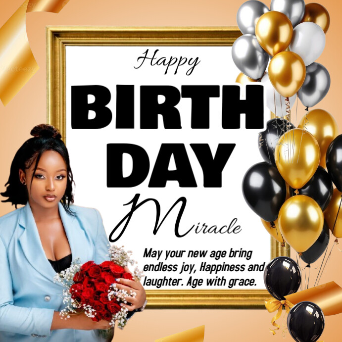 Copy of Maximalist Happy Birthday Card Instagram Post | PosterMyWall