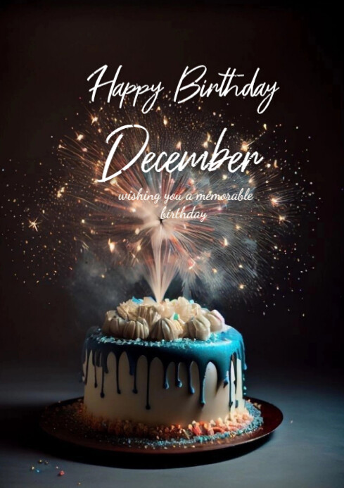 Copy of Maximalist Happy Birthday December A4 | PosterMyWall