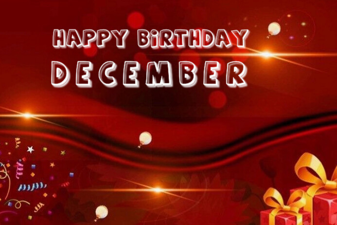 Copy of Maximalist Happy Birthday December Banner 4' × 6' | PosterMyWall
