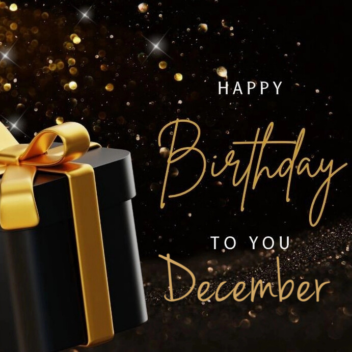 Copy of Maximalist Happy Birthday December Instagram Post | PosterMyWall